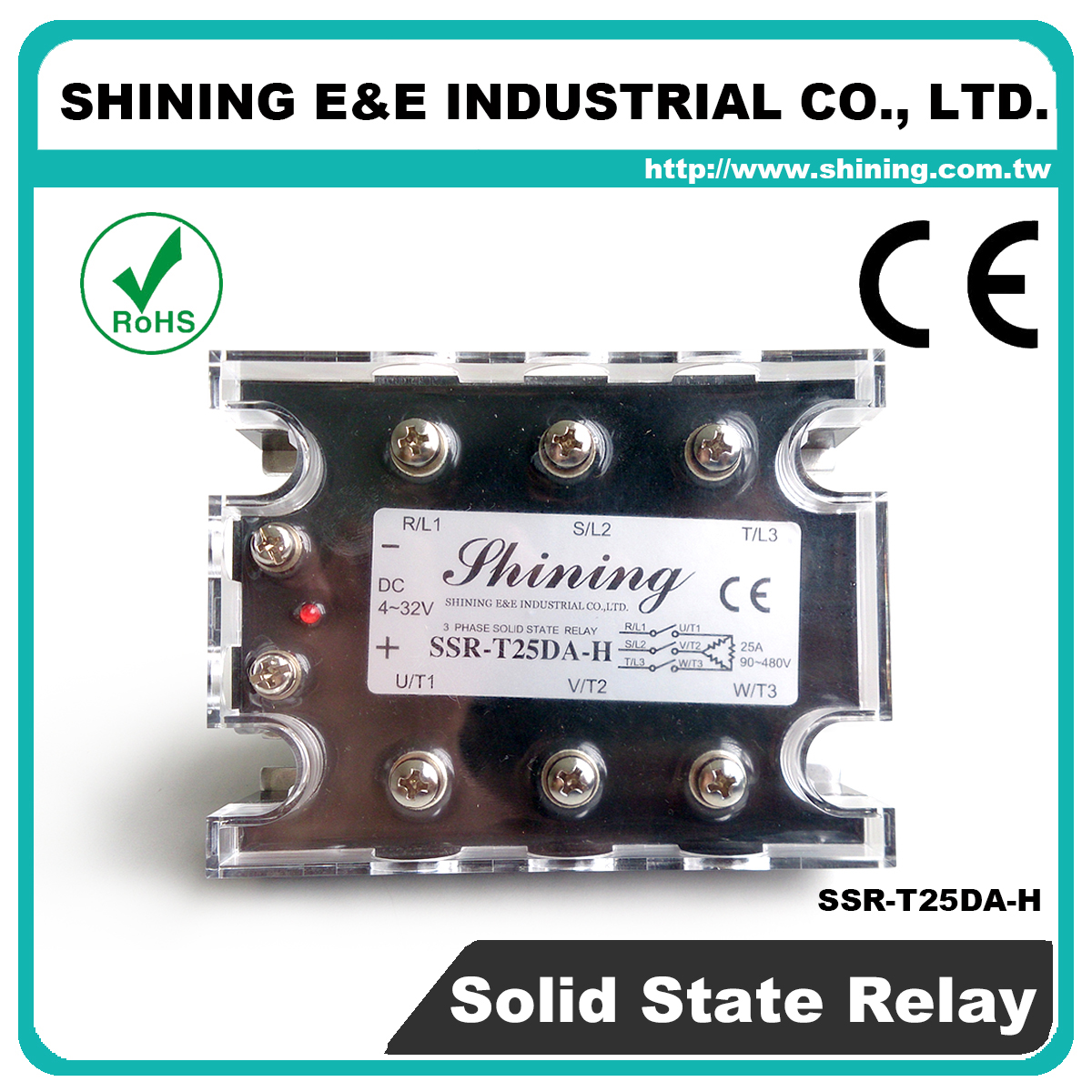 SSR-T25DA-H DC to AC Zero Cross Three Phase 25A Solid State Relay ...