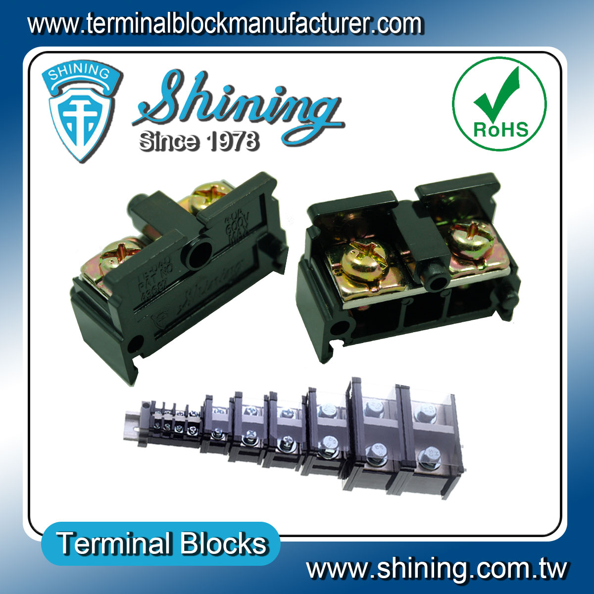 TE-040 Din Rail 600V 40A Ensamblaje de Bloque Terminal a Tierra ...