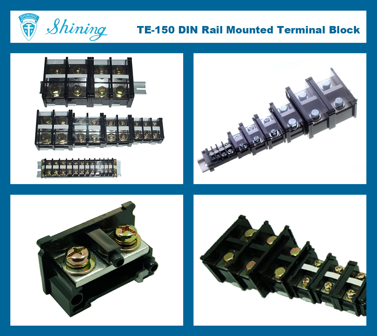 TE-150 Din Rail 600V 150A Ensamblaje de Bloque Terminal a Tierra ...
