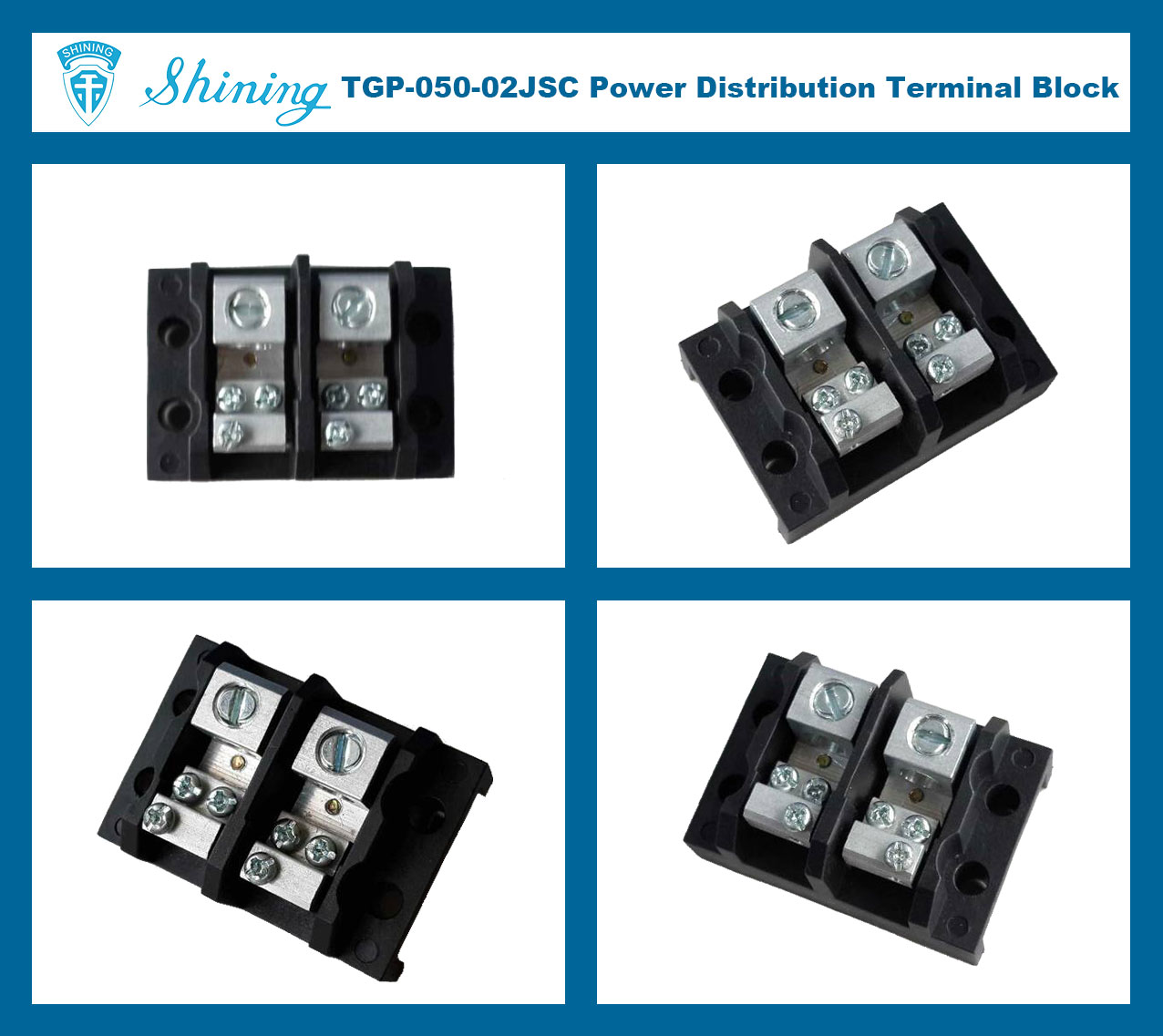 TGP-050-02JSC UL Panel Mounted Power Distribution Terminal Block ...